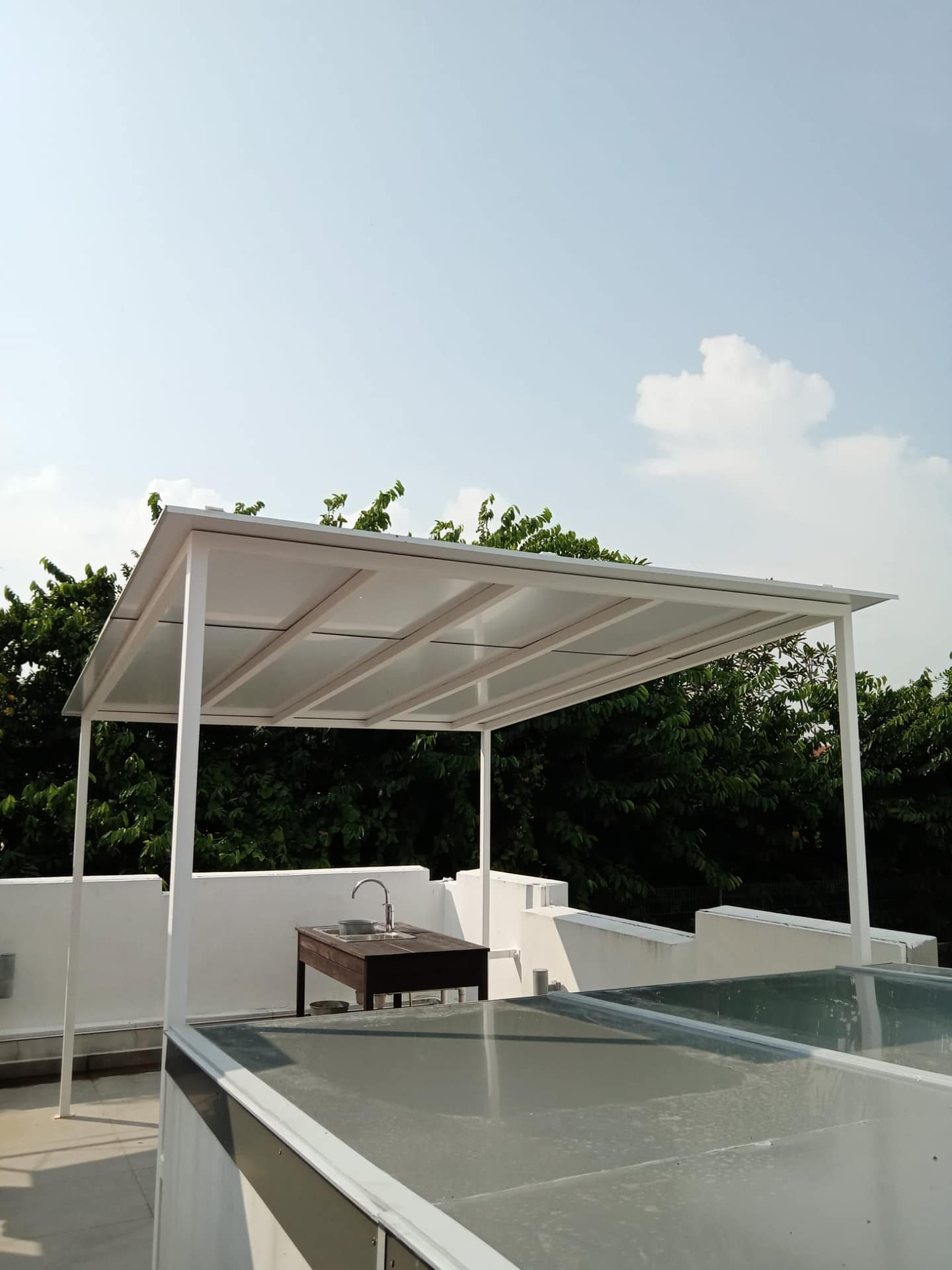Aluminium Composite Panel Awning | ACP Roof Installation & Aluminium ...